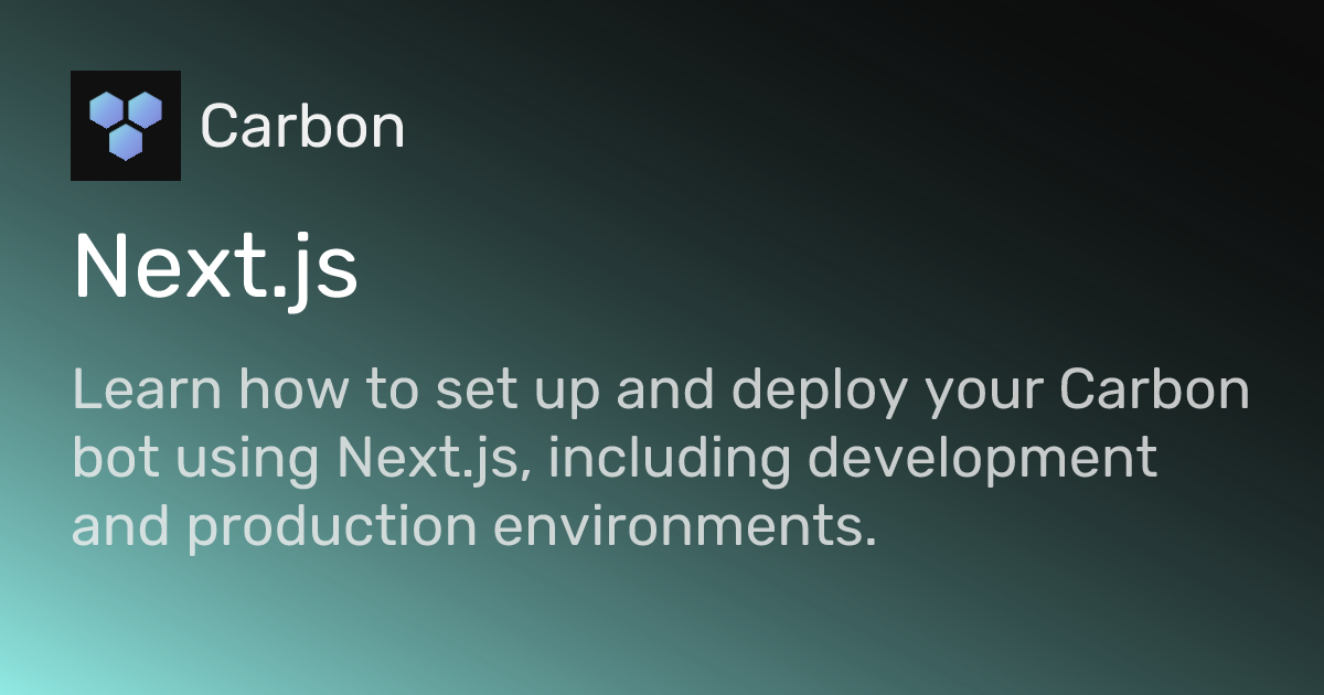 Next.js | Carbon