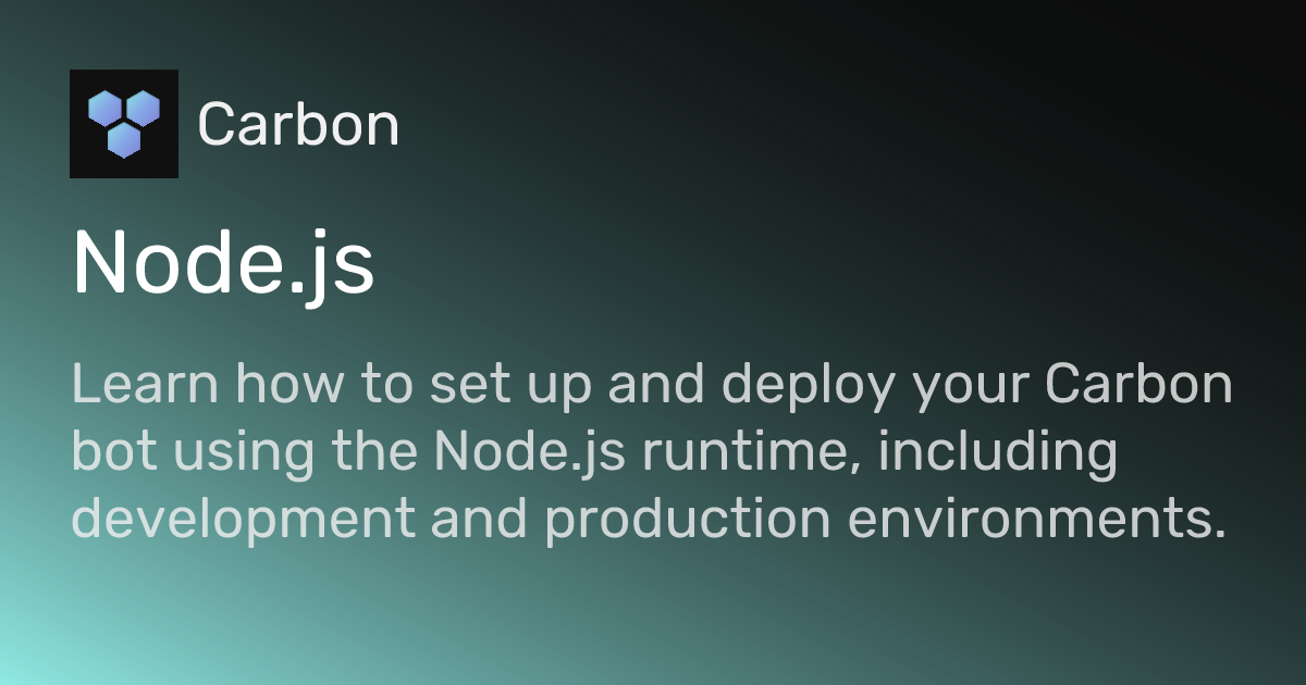 Node.js | Carbon