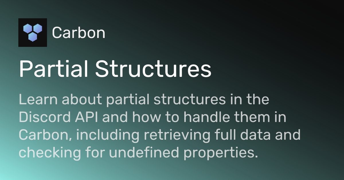 Partial Structures | Carbon